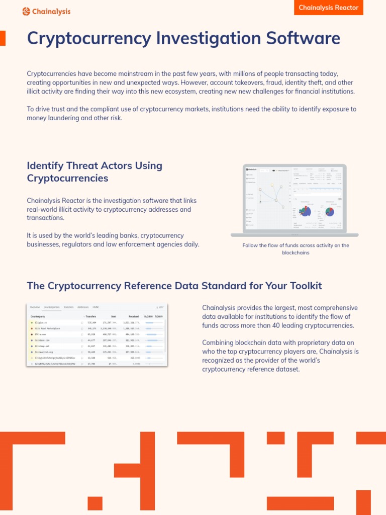 Chainalysis Reactor - Product Overview | PDF | Cryptocurrency | Bitcoin