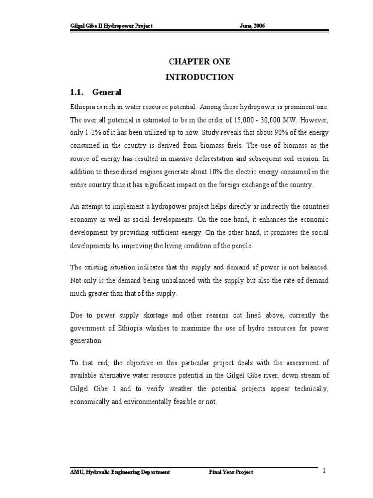 Gilgel Gibe II Hydropower Project Overview | PDF | Spillway | Flood