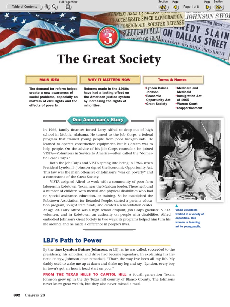 The Great Society: LBJ's Vision for Reducing Poverty and Inequality in ...