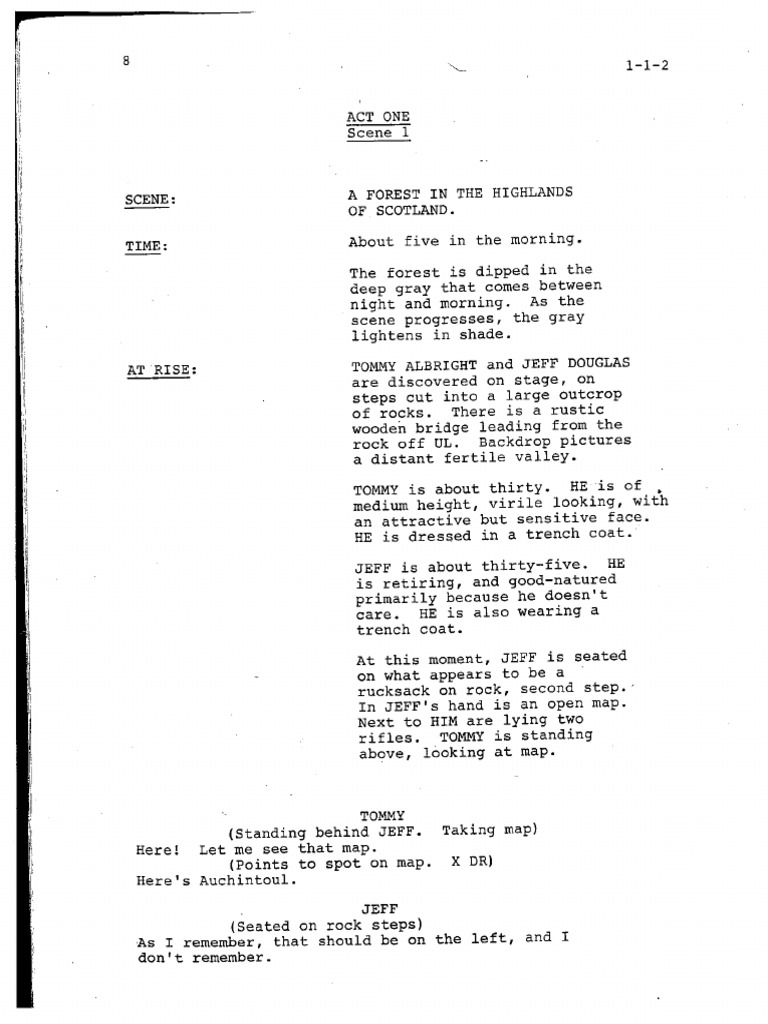 Brigadoon Show Script | PDF