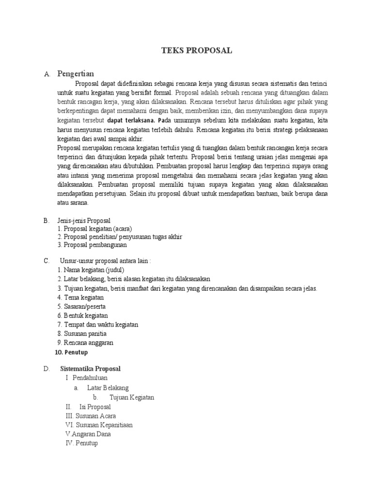 Teks Proposal | PDF