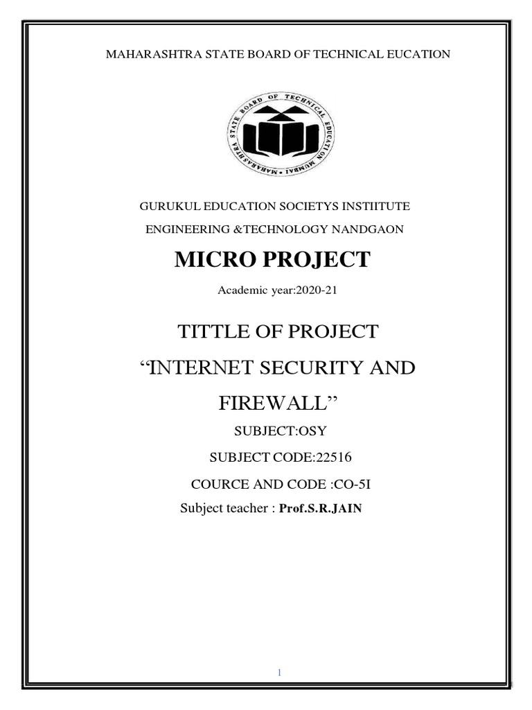 Osy Project.f | PDF | Firewall (Computing) | Internet