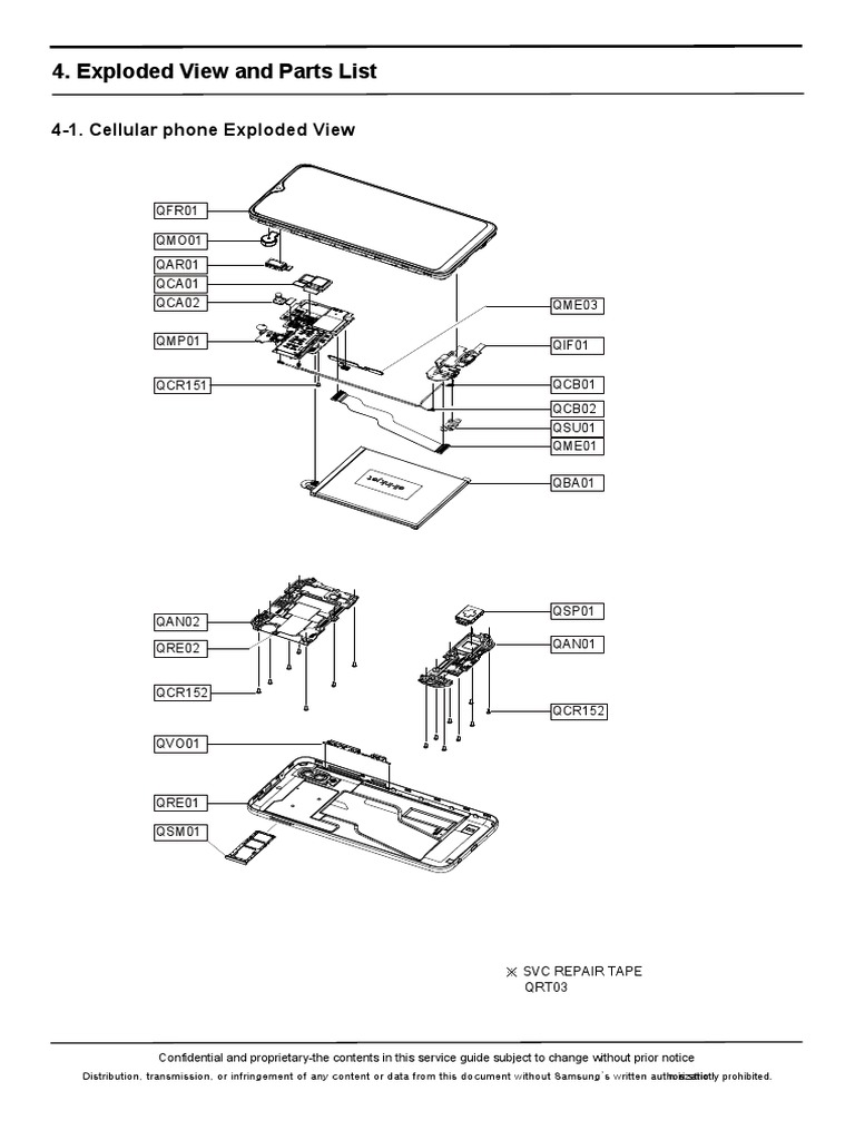 Cellular phone Exploded View and Parts List | PDF