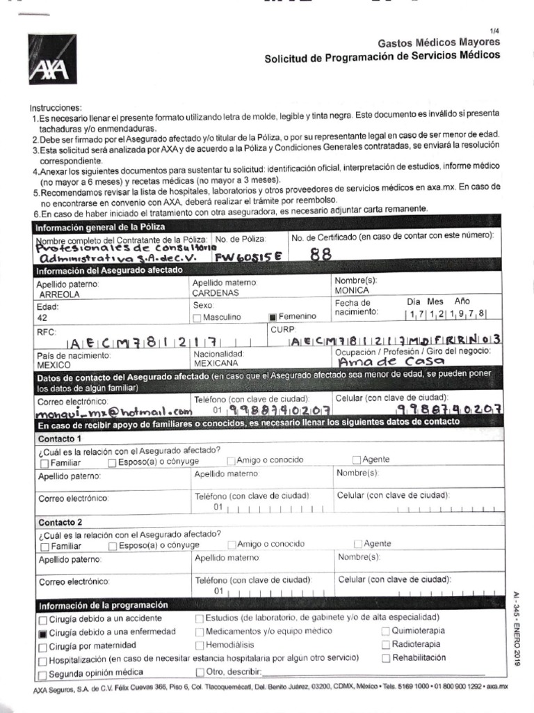 Solicitud de Programación | PDF