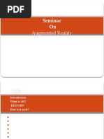 Sample Seminar Report Format | PDF | Augmented Reality | Virtual Reality