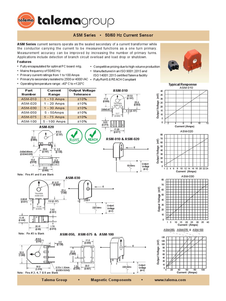 ASM Series Current Sensors Overview | PDF | Electronics | Electrical ...