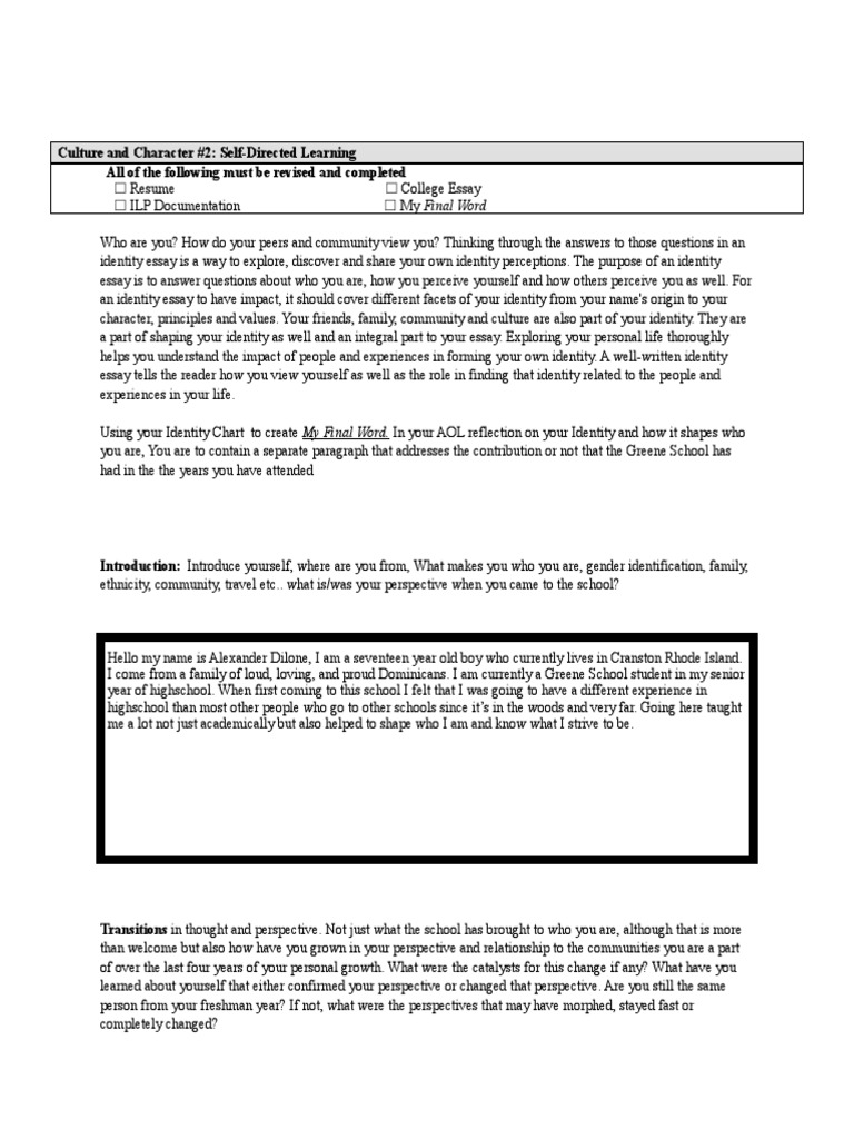 Alexander Dilone - My Final Word Aol | PDF | Identity (Social Science ...