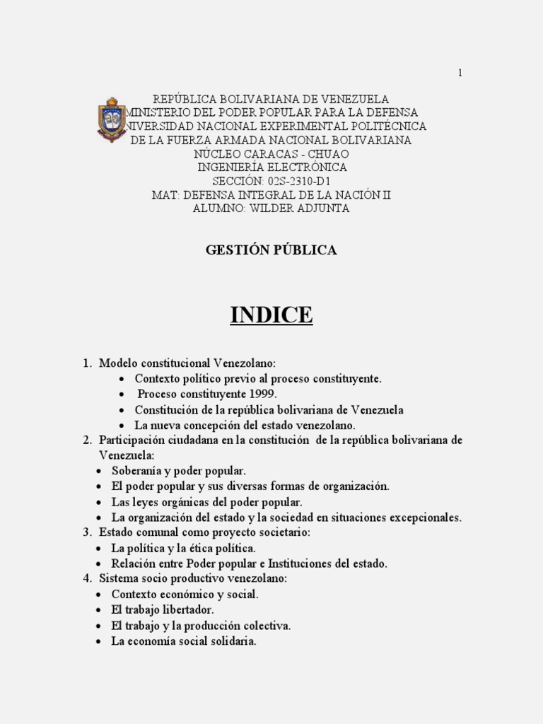 Proceso Constituyente y Poder Popular en Venezuela | PDF | Constitución ...