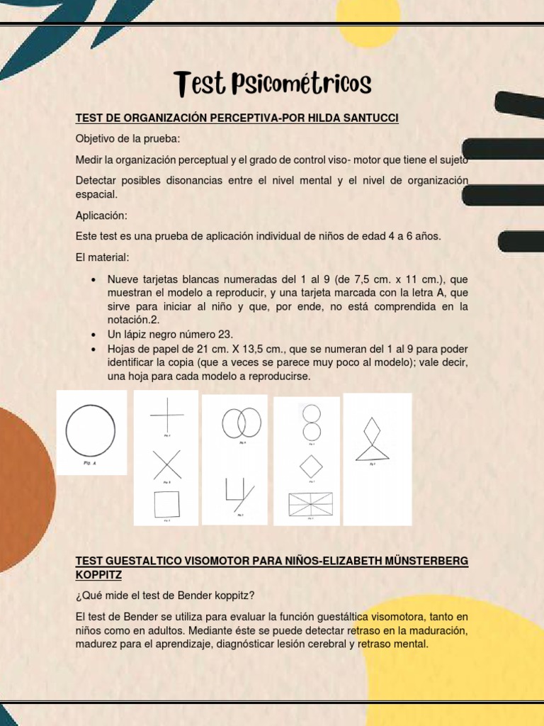 Test Psicométricos | PDF | Cognición | Conceptos psicologicos