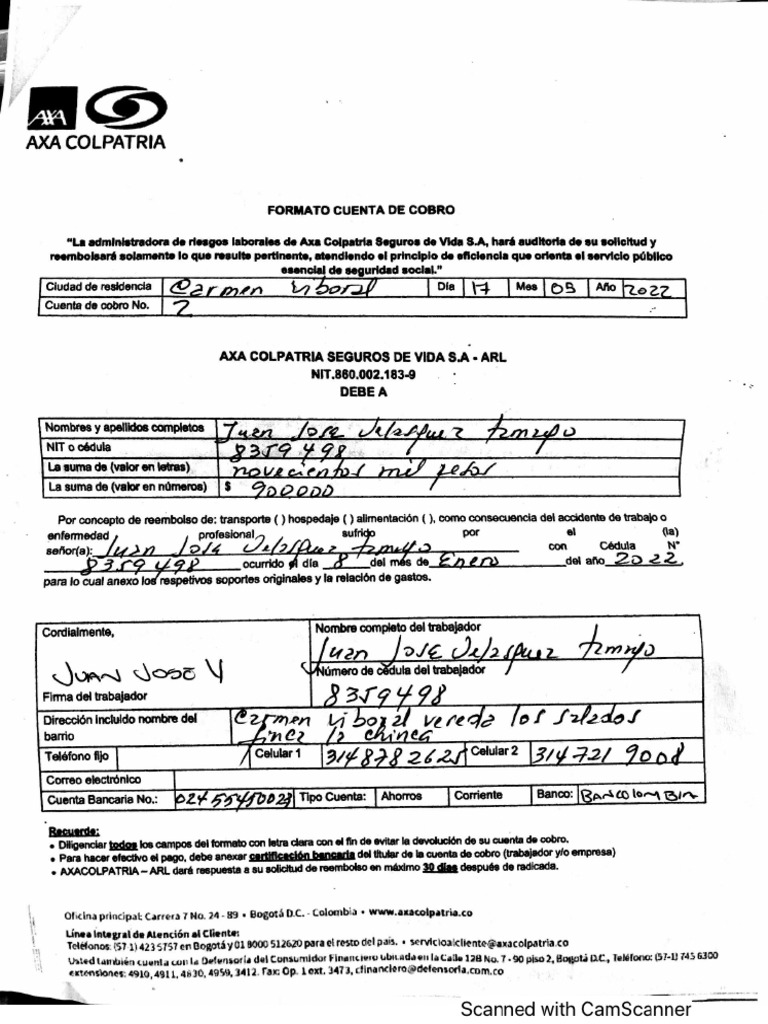 Cta de Cobro 2 | PDF