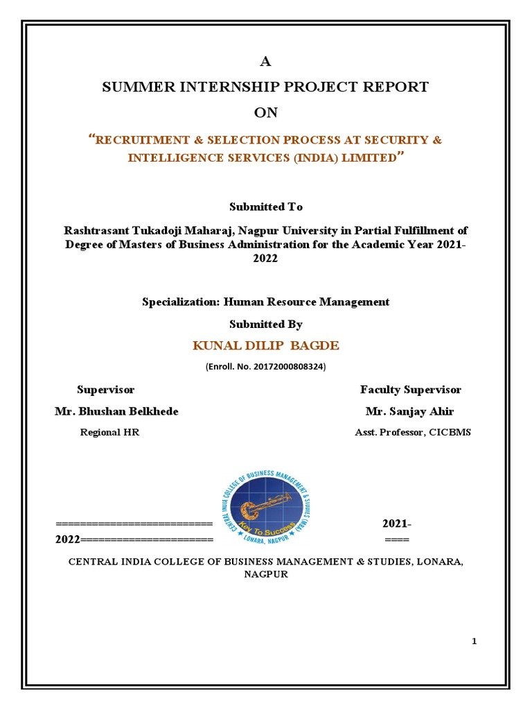 SIP - Recruitment & Selection Process | PDF | Recruitment | Human ...