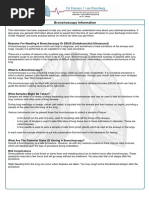 Pulmonology: Bronchoscopy Note | PDF | Pulmonology | Respiratory System
