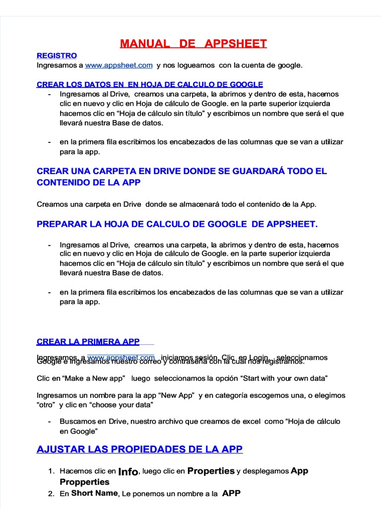 Manual Appsheet | PDF