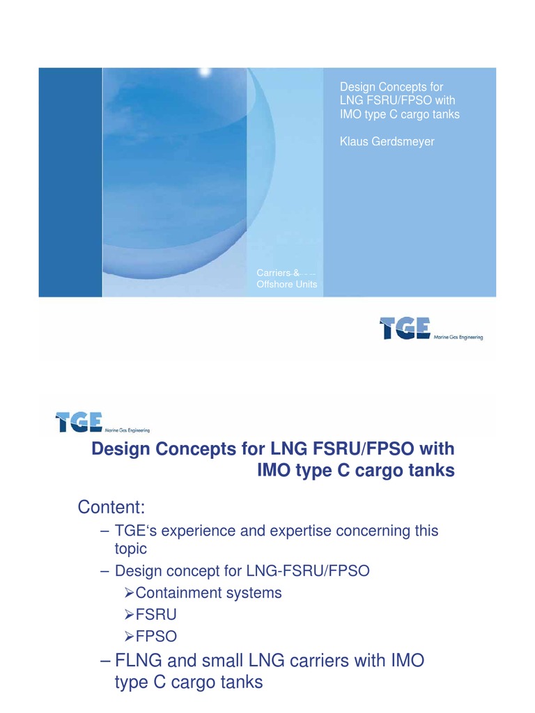 Design Concepts For LNG FSRU | PDF | Liquefied Natural Gas | Industries