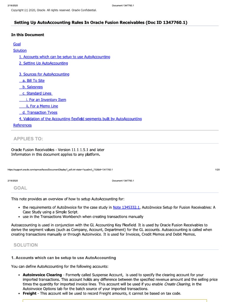 AutoAccounting Rules | PDF