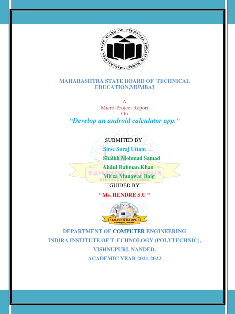 MAD Micro-Project Report Suraj | PDF | Android (Operating System ...