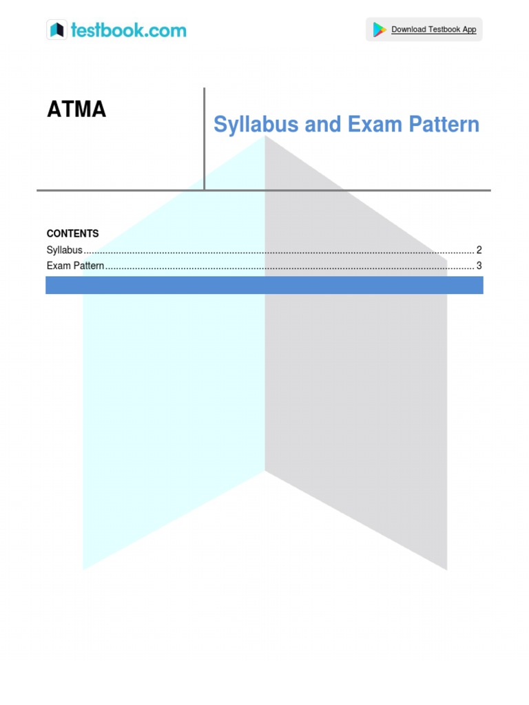 Atma Syllabus and Exam Pattern PDF c956623d | PDF | Test (Assessment ...