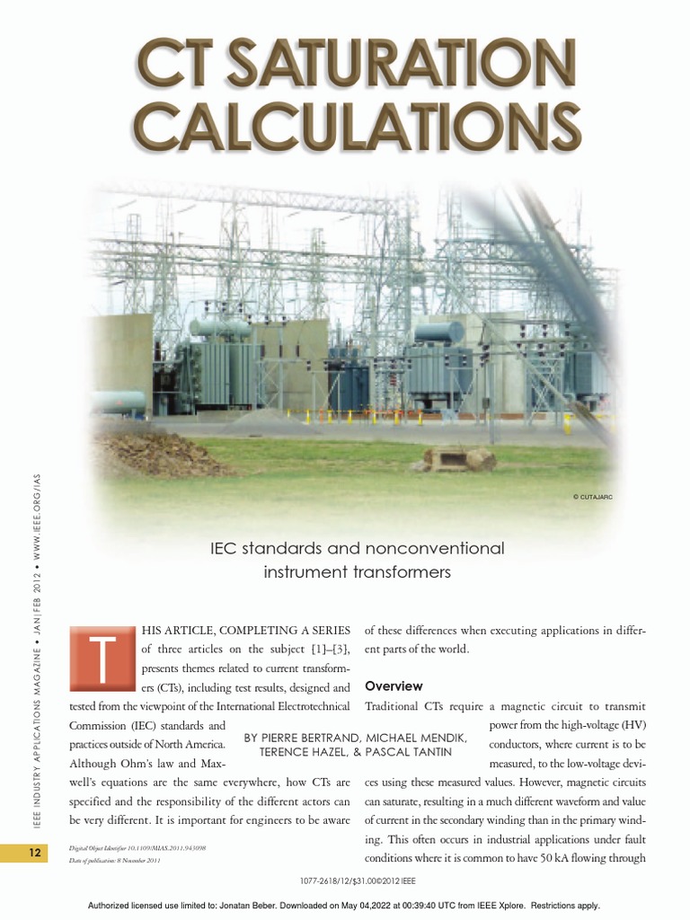 IEC Standards and Nonconventional Instrument Transformers | PDF ...