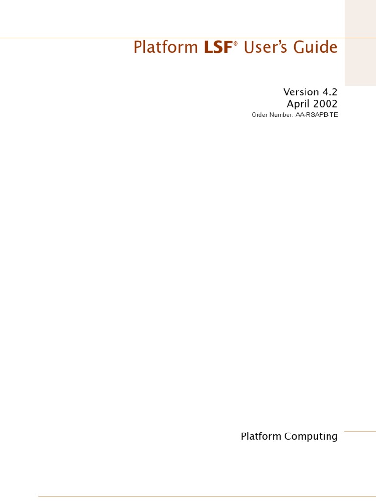 LSF User Guide | PDF | Scheduling (Computing) | Command Line Interface