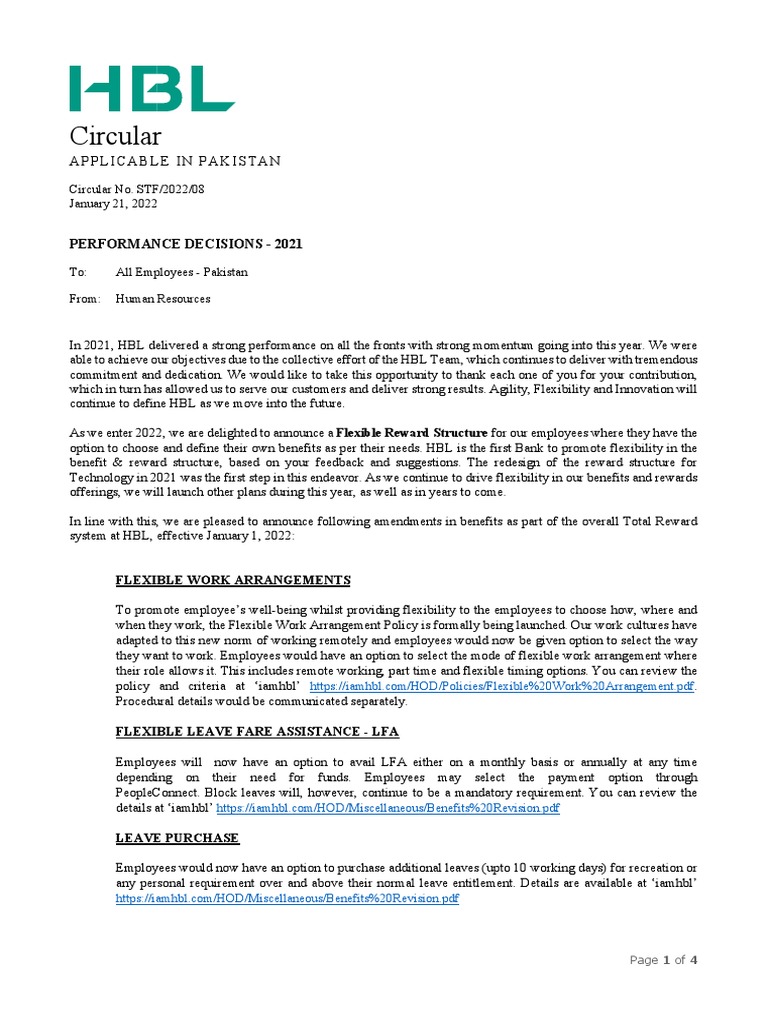 HBL Performance Decisions - 2021 - 220416 - 214544 | PDF | Employment ...
