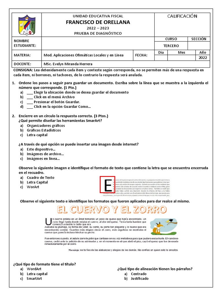 Diagnóstico 3ero Aplicaciones | PDF | Informática | Software