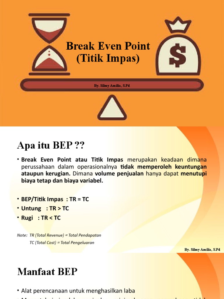 Break Even Point Bep 1 | PDF | Metode & Bahan Ajar | Teknologi & Rekayasa
