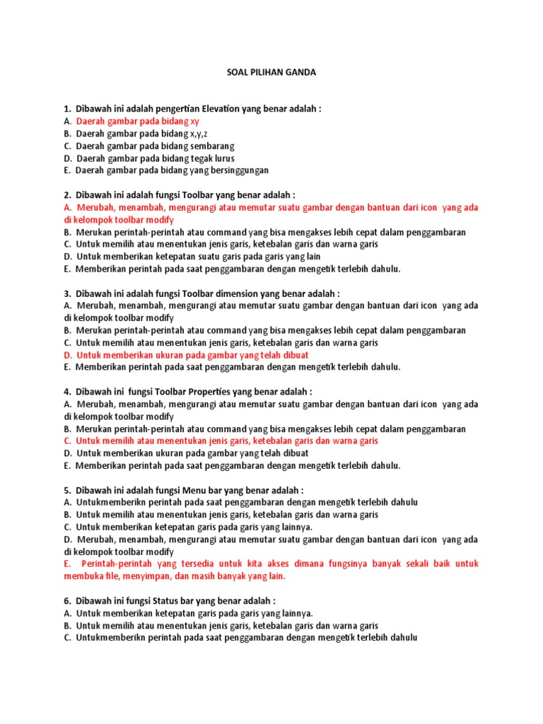 Soal Uas Auto Cad 2021 | PDF