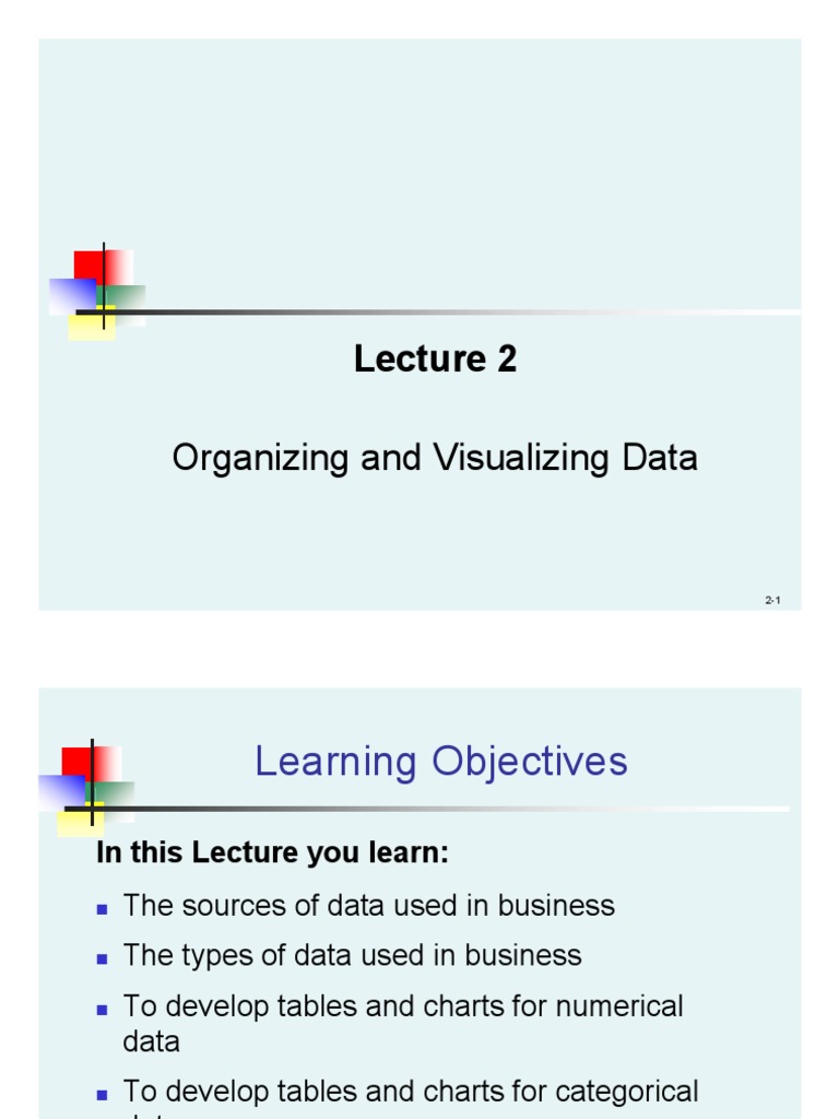 Organizing And Visualizing Data Pdf Level Of Measurement Histogram
