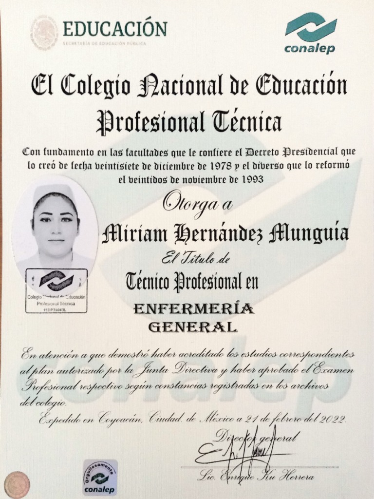Certificación Técnico en Enfermería CONALEP | PDF | Enfermería ...