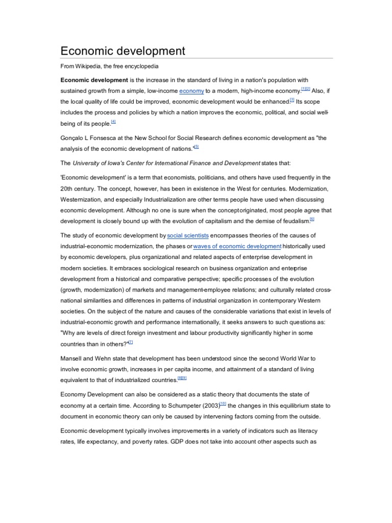 Economic Development | PDF | Economic Development | Economic Growth