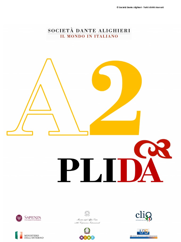 Quaderno Delle Specifiche PLIDA A2 | PDF