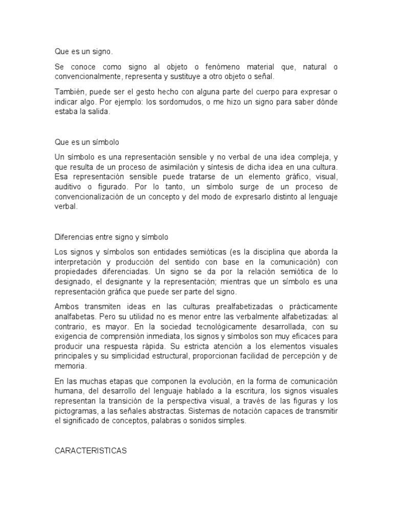 Que Es Un Signo | PDF | Los símbolos | Comunicación