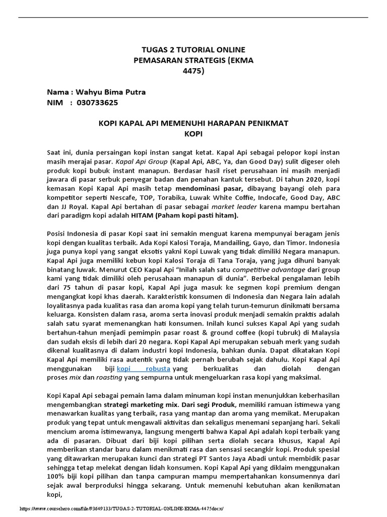 Tugas 2 Tutorial Online Ekma 4475 | PDF