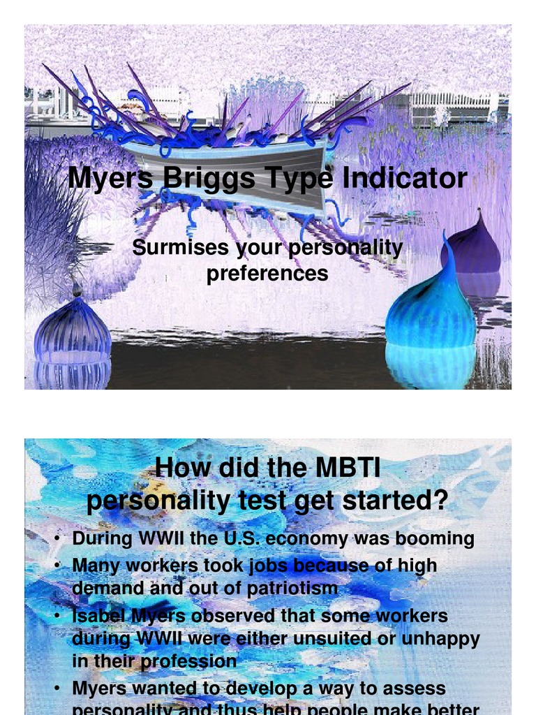 Myers Briggs | PDF | Personality Type | Applied Psychology