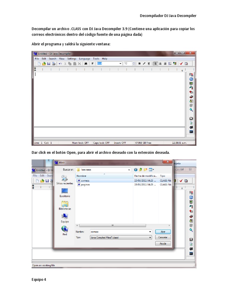 Guía de Uso de DJ Java Decompiler | PDF | Informática