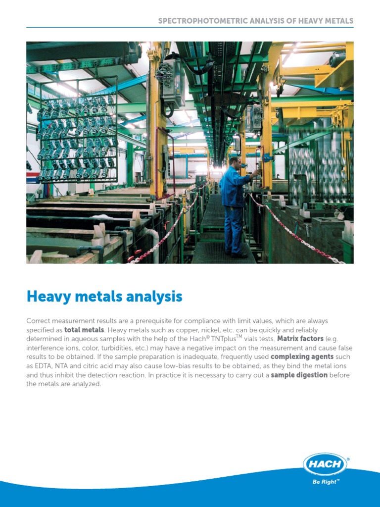 Spectrophotometric Analysis of Heavy Metals | PDF | Ph | Precipitation ...