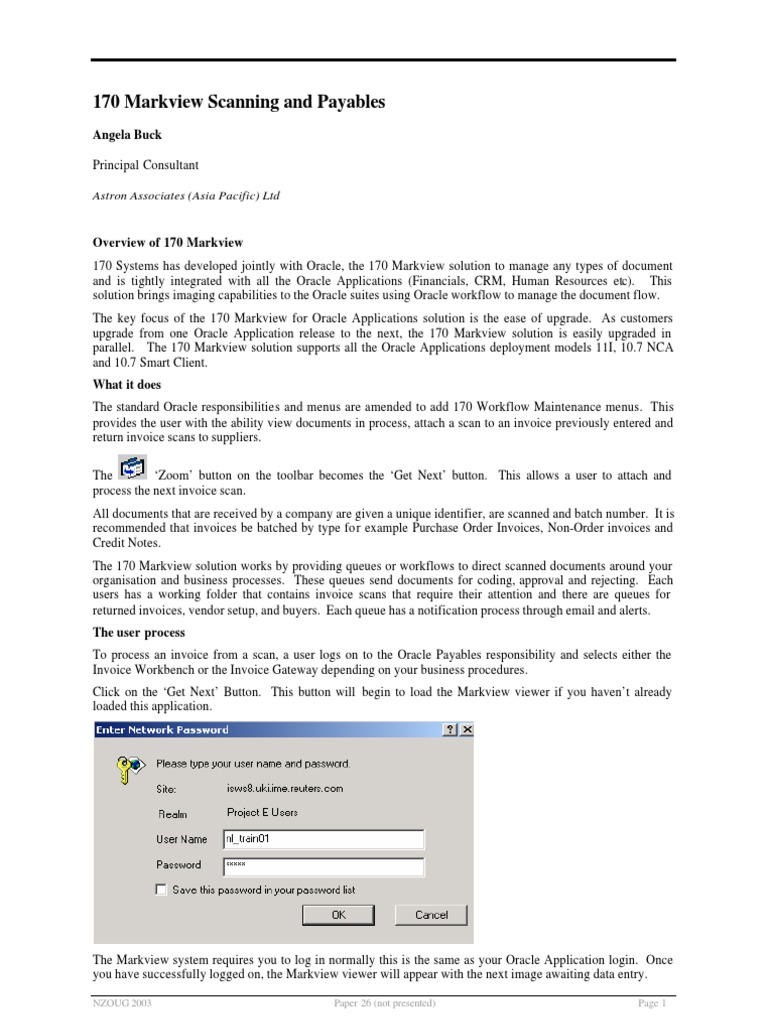 Markview Scanning and Oracle Payables | PDF | Invoice | Business Process
