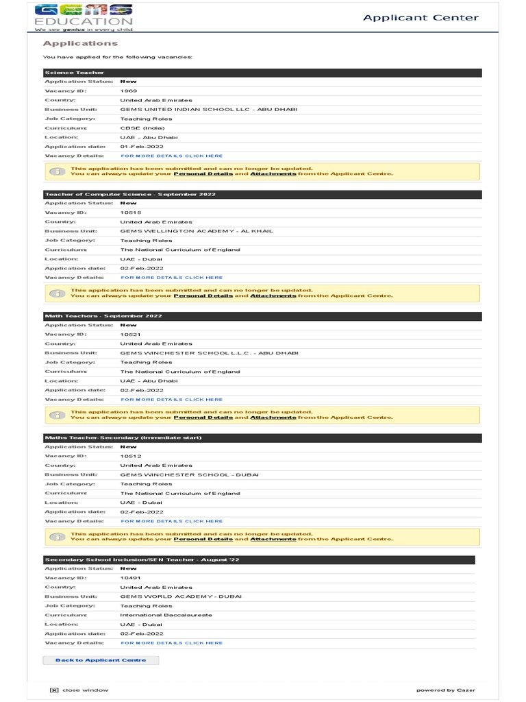 Application Summary | PDF | United Arab Emirates | Dubai