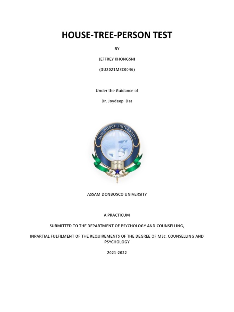 House-Tree-Person Test | PDF | Art Therapy | Psychology