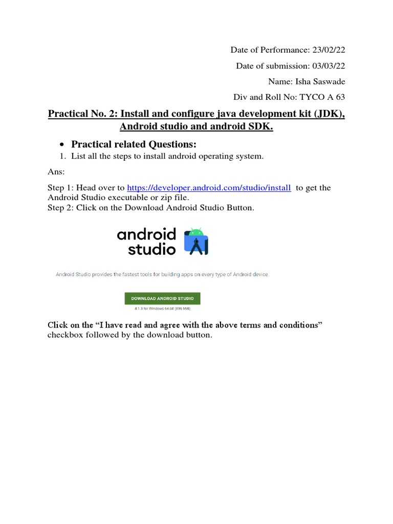 Installing Android Studio and SDK: A Step-by-Step Guide | PDF | Java ...