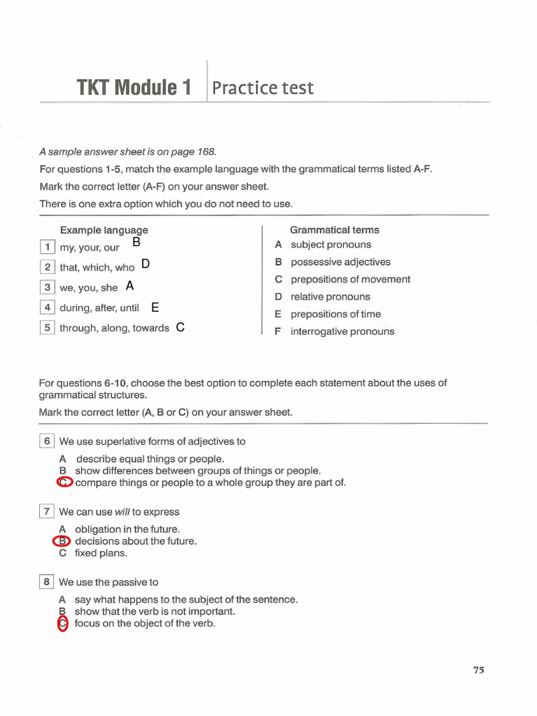 TKT Module 1: Practice Test | PDF | Educational Assessment | Teachers