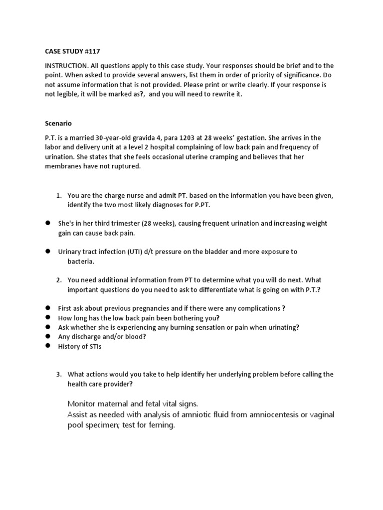 Case Study 117 | PDF | Preterm Birth | Childbirth