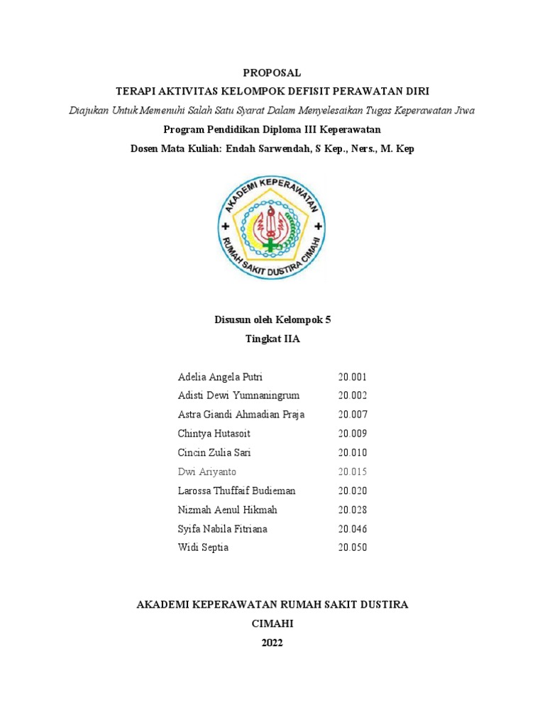 Kel 5-Proposal Tak Defisit Perawatan Diri | PDF