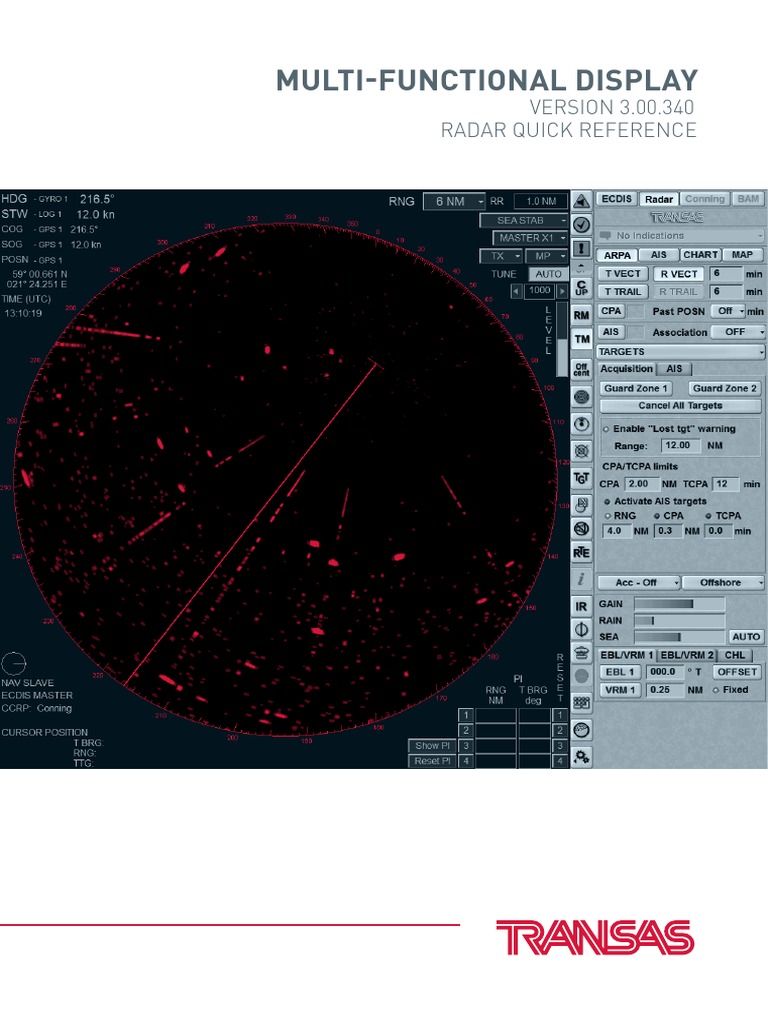 Multi-Functional Display: Radar Quick Reference | PDF | Radar ...