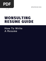 (MAKE A COPY) Wonsulting Resume Template + Resources | PDF | Résumé ...
