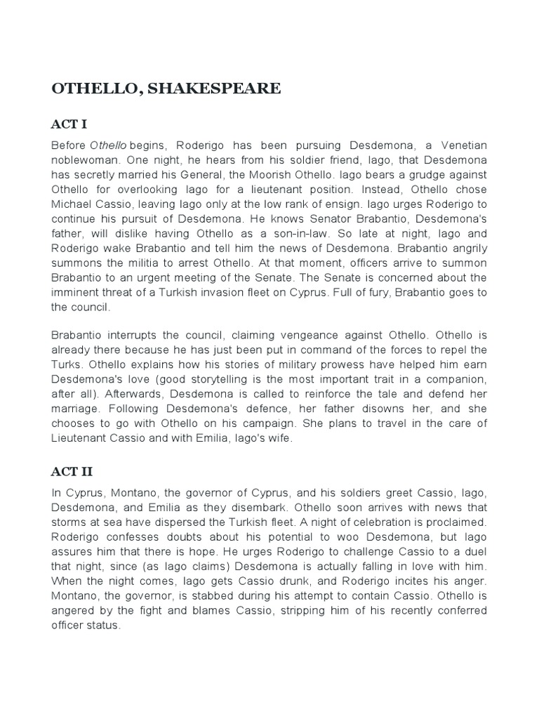 A Tale of Jealousy and Deception: Iago Sows Seeds of Doubt in Othello's ...