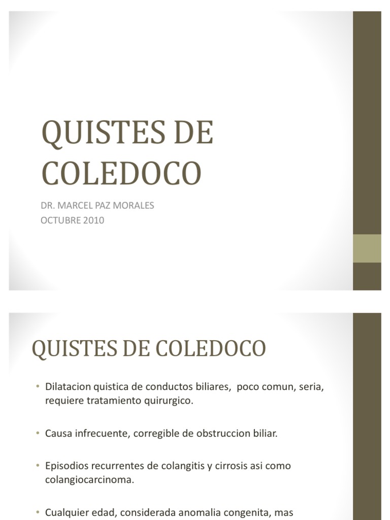 Quistes de Coledoco | PDF