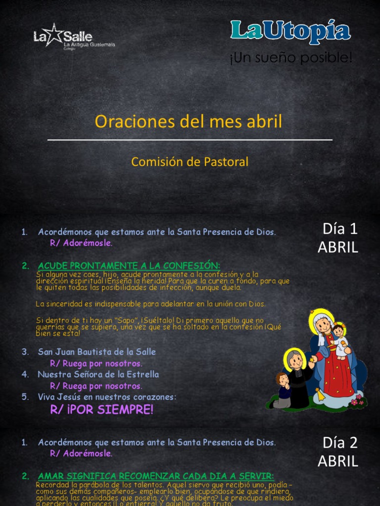 Oraciones para el mes de abril | PDF | María, madre de Jesús | Cristo ...
