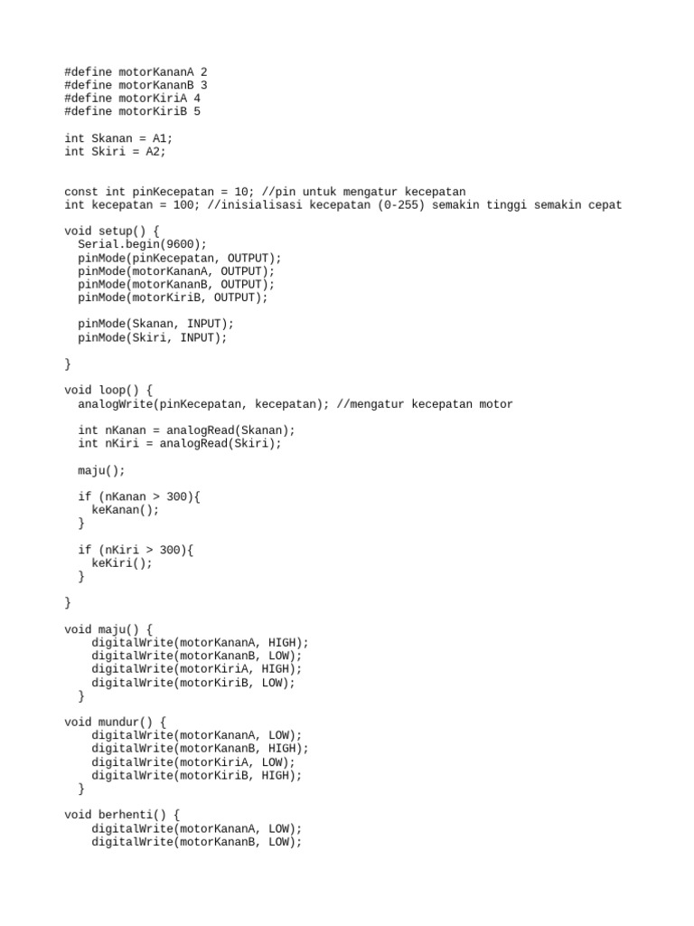 Koding Robot Beroda | PDF