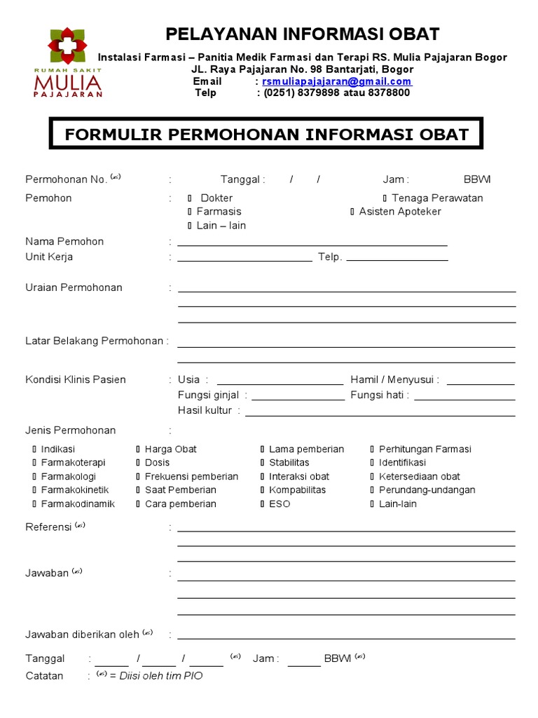 Form Pemberian Informasi Obat | PDF
